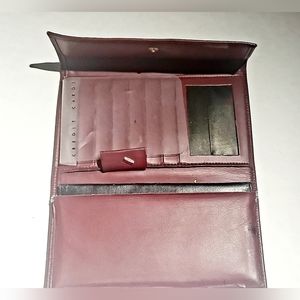 Amity | Bags | Vintage Oxblood Cowhide Leather Amity 8 Card Slot ...